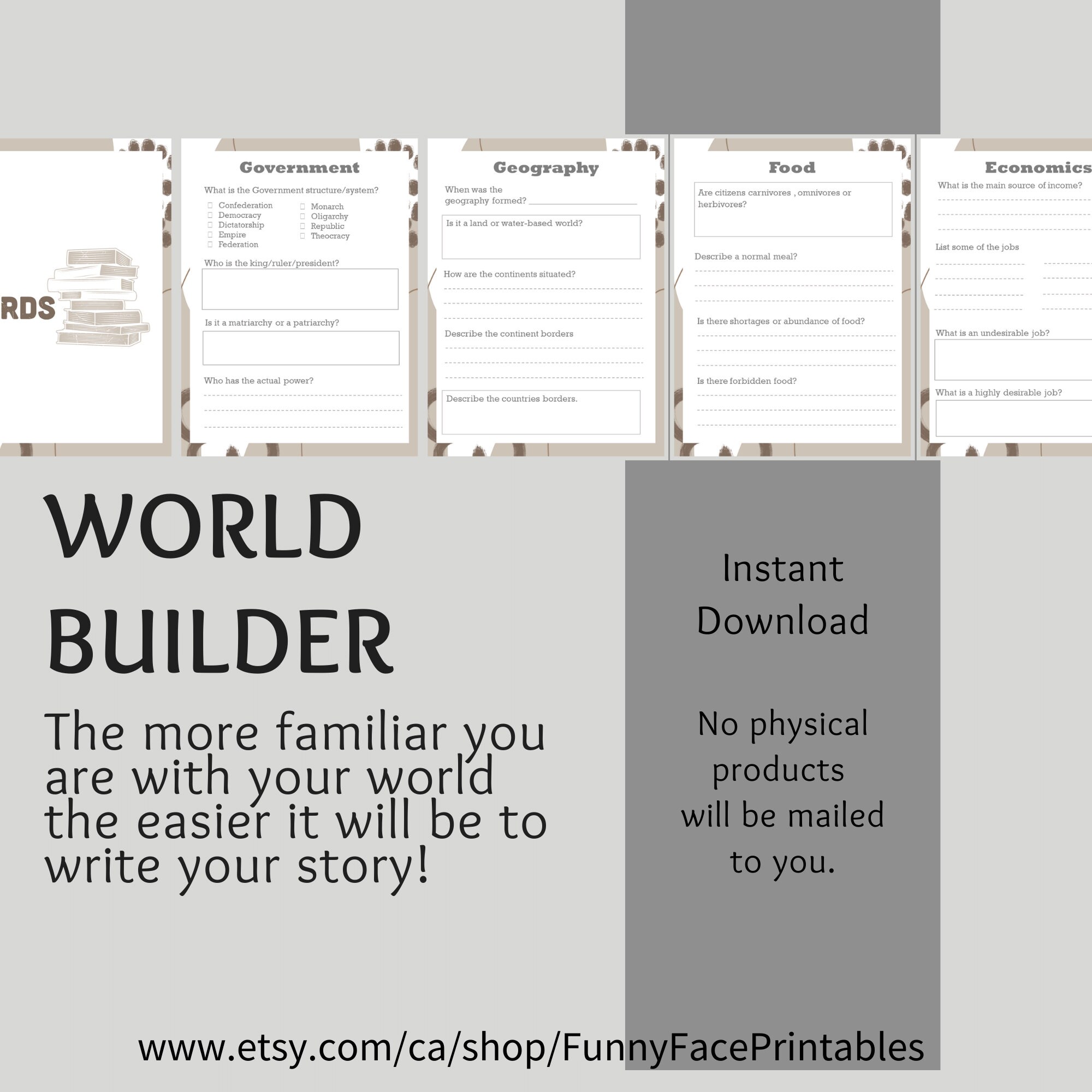 World Building Workbook for Writers and Creatives, World Building ...