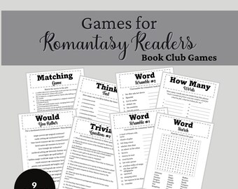 Funny Book Club Game, Printable Literature Party Game, Fill in the ...