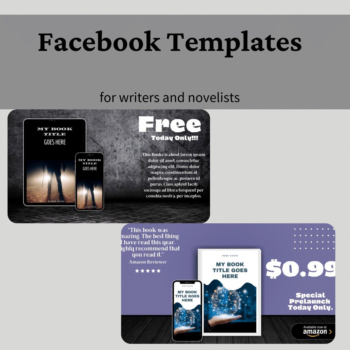 Canva Book Promotion Templates for Writers, Book Promotion Template for ...