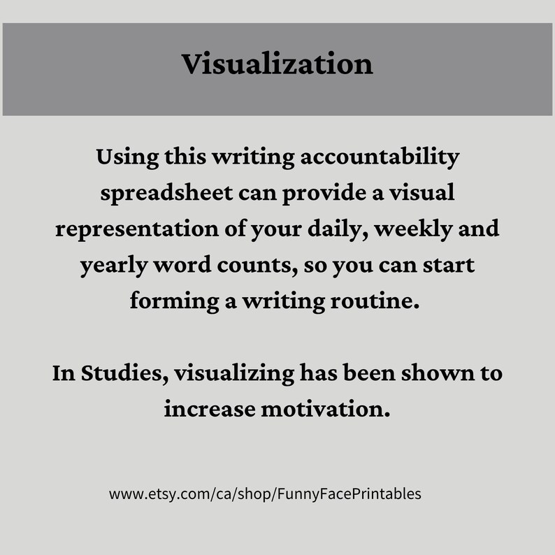 Novel Writing Tracker: Excel Word Count Spreadsheet (digital Download ...
