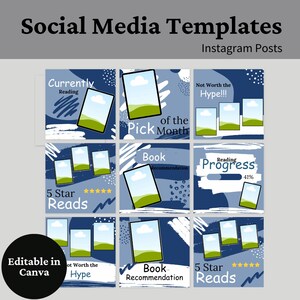 Currently Reading Instagram Post Templates for Writers and Readers ...