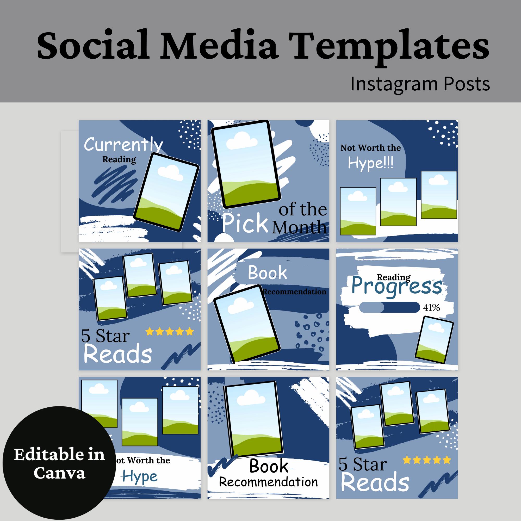 Currently Reading Instagram Post Templates for Writers and Readers ...