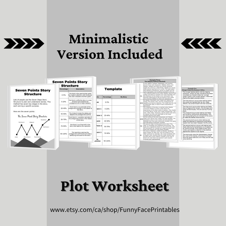 The Seven-point Story Structure Worksheet, Printable Writing Worksheet ...