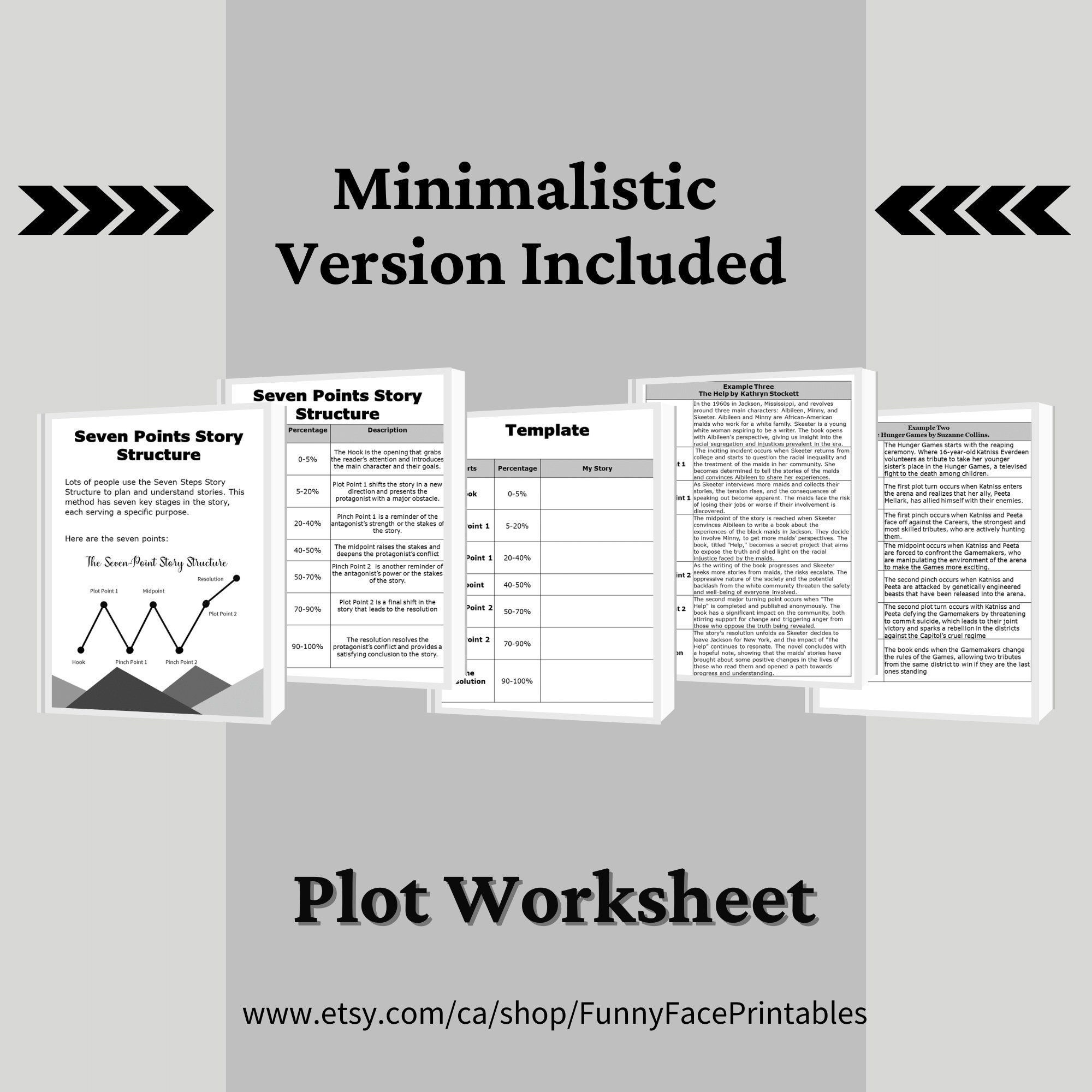 The Seven-point Story Structure Worksheet, Printable Writing Worksheet ...