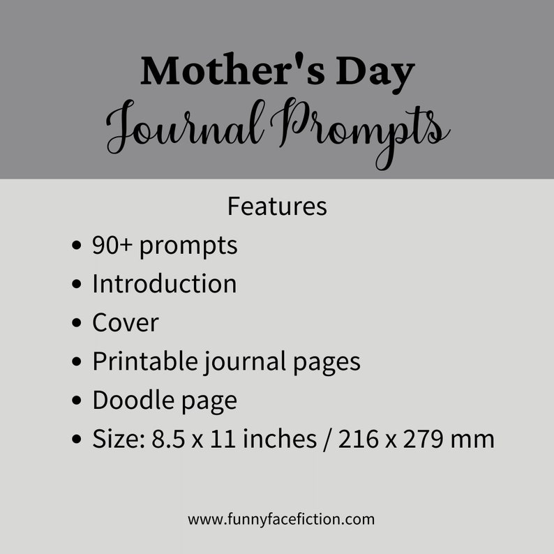 Journal Prompts for Mothers Day, Motherhood Prompts, Mother's Day ...