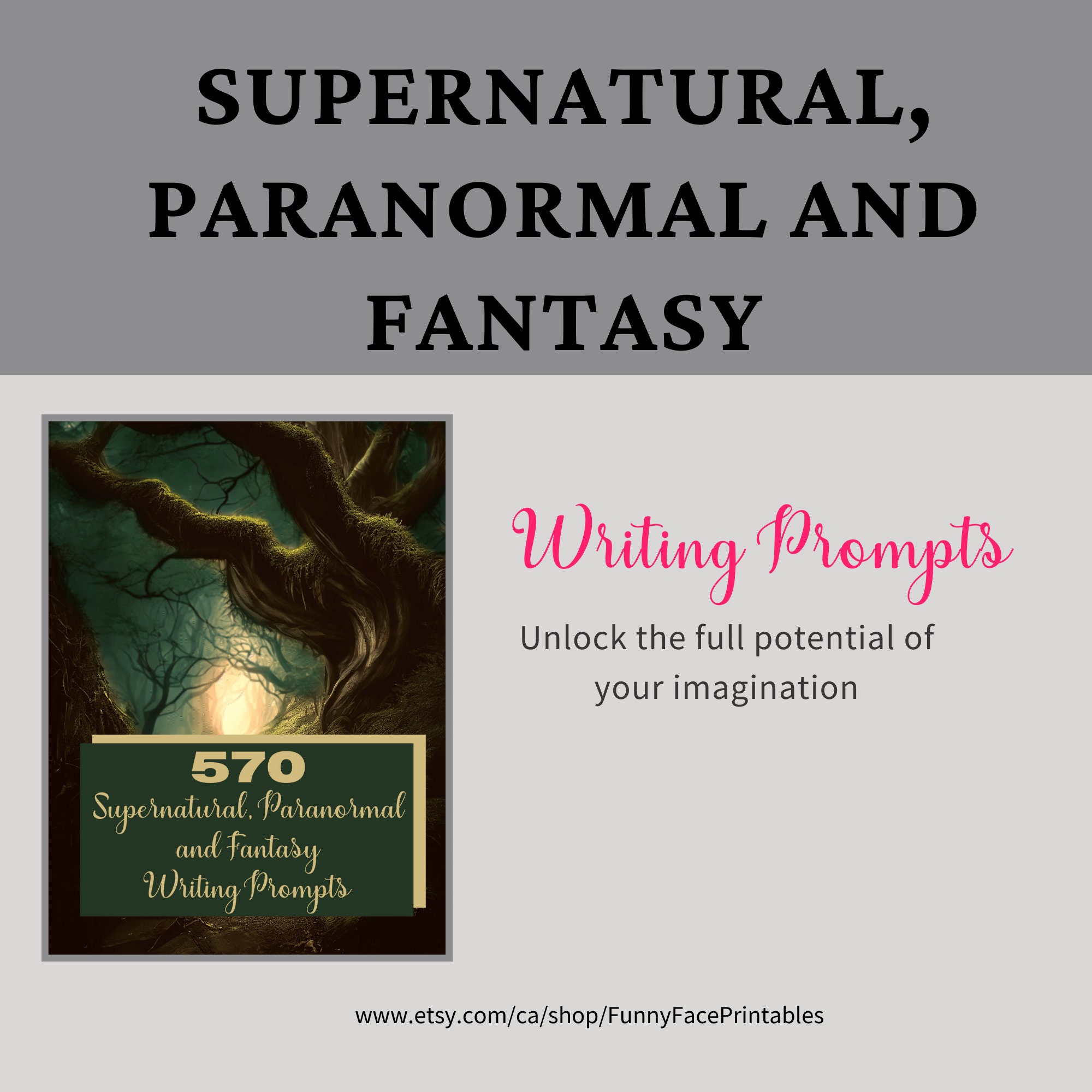 Supernatural Paranormal and Fantasy Writing Prompts Writing Prompts ...