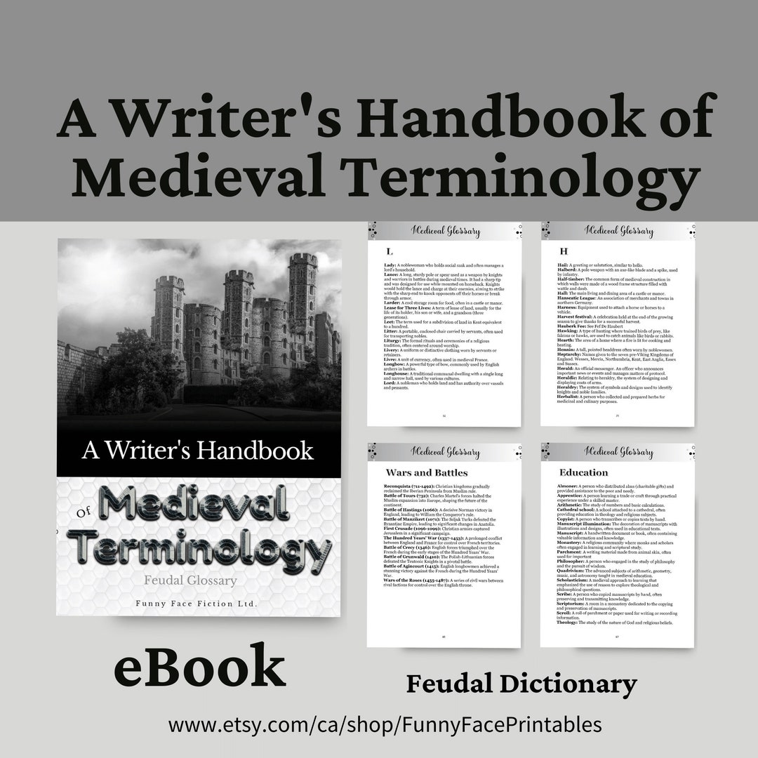 Medieval Terminology, A Writer's Handbook of Medieval Terminology ...
