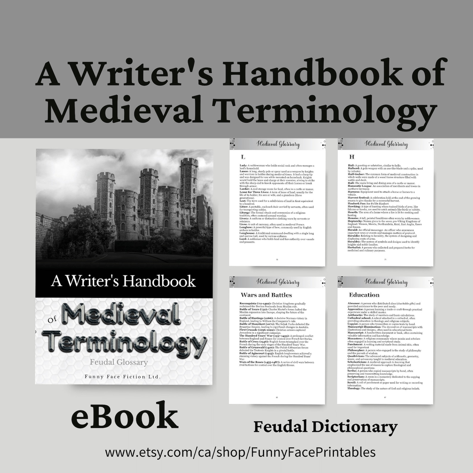 Medieval Terminology, A Writer's Handbook of Medieval Terminology ...