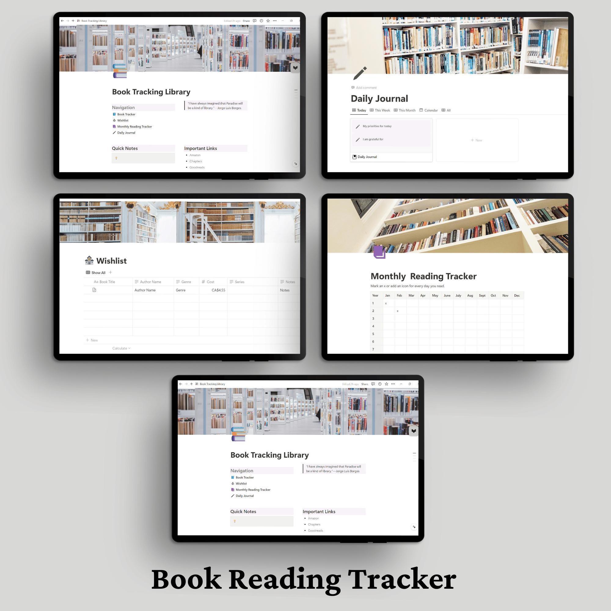 Notion Book Tracker Template Book Tracker Notion Template Book Tracking Notion Digital