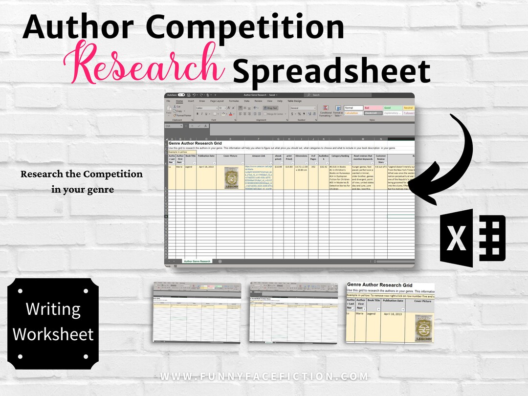 Author Competition Research Tracker, Genre Research, Author Planner ...