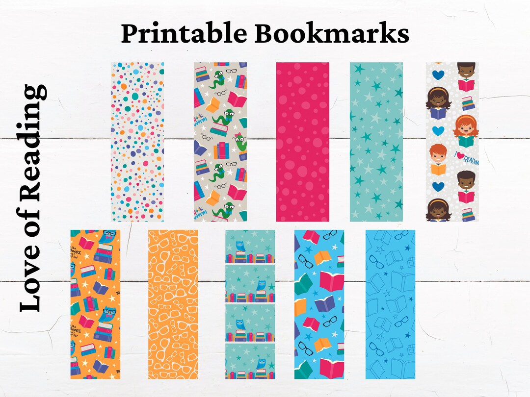 Printable Bookmarks Bookmarks for Kids Bookworm Bookmark - Etsy México