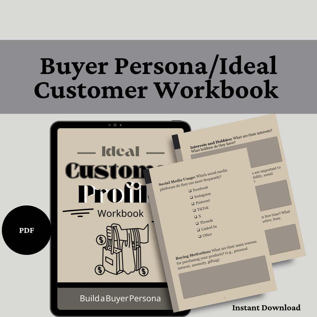 Buyer Persona Workbook, Ideal Customer Profile Workbook, Understand the ...