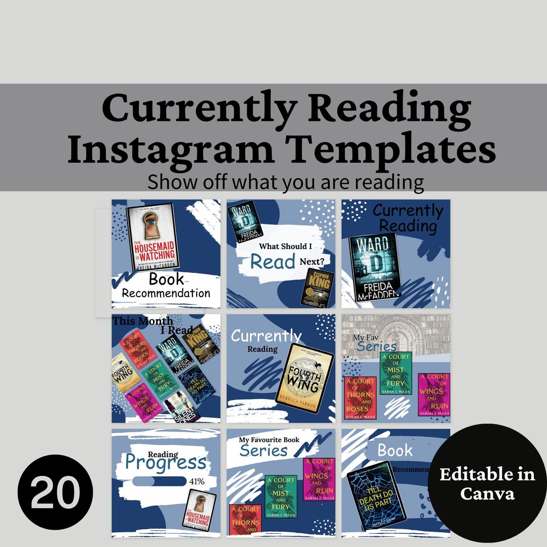 Currently Reading Instagram Post Templates for Writers and Readers ...