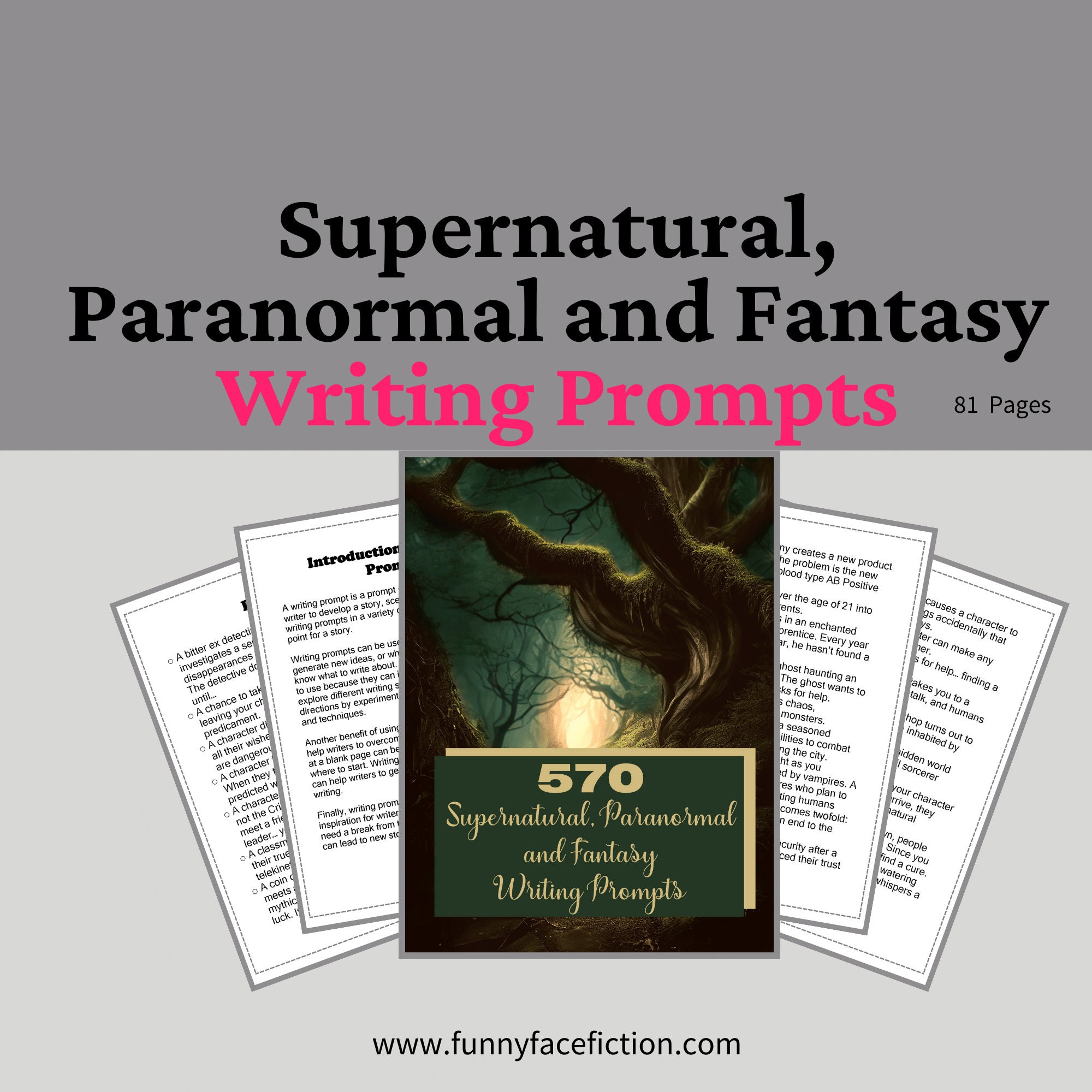 Supernatural Paranormal and Fantasy Writing Prompts Writing Prompts ...