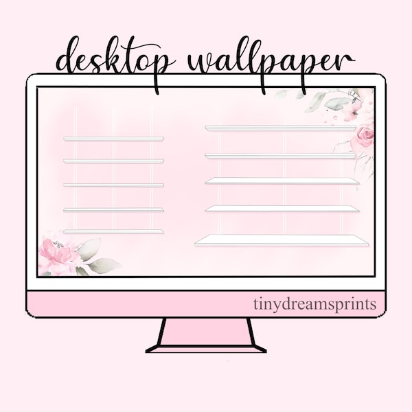 Desktop Shelves Wallpaper - Etsy
