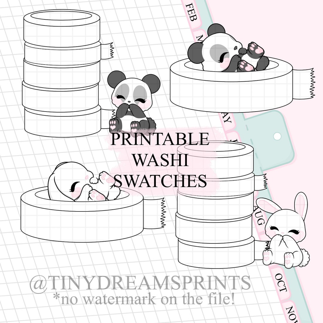 Cute Washi Tapes Swatches Printable Cute Clipart Washi Tapes Swatches ...