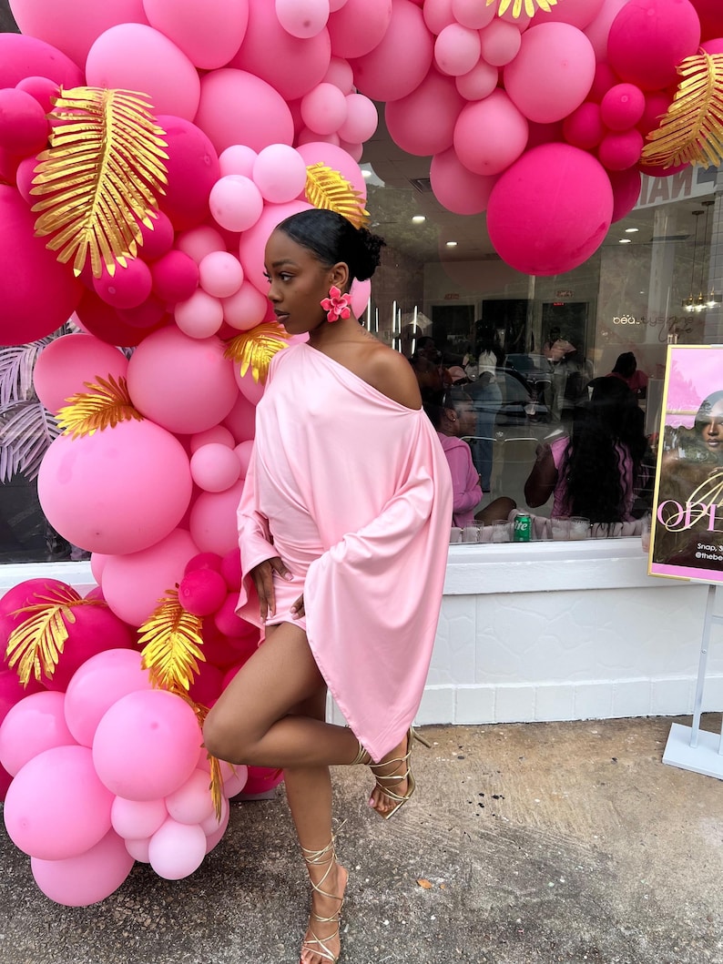 Bat Wing Mini Dress Sewing Pattern: Off-shoulder Knit (PDF Download, XS ...