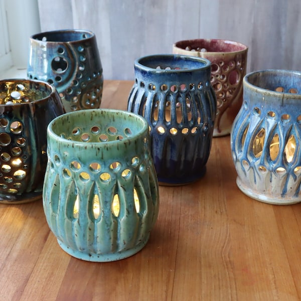 Pottery Luminary - Etsy