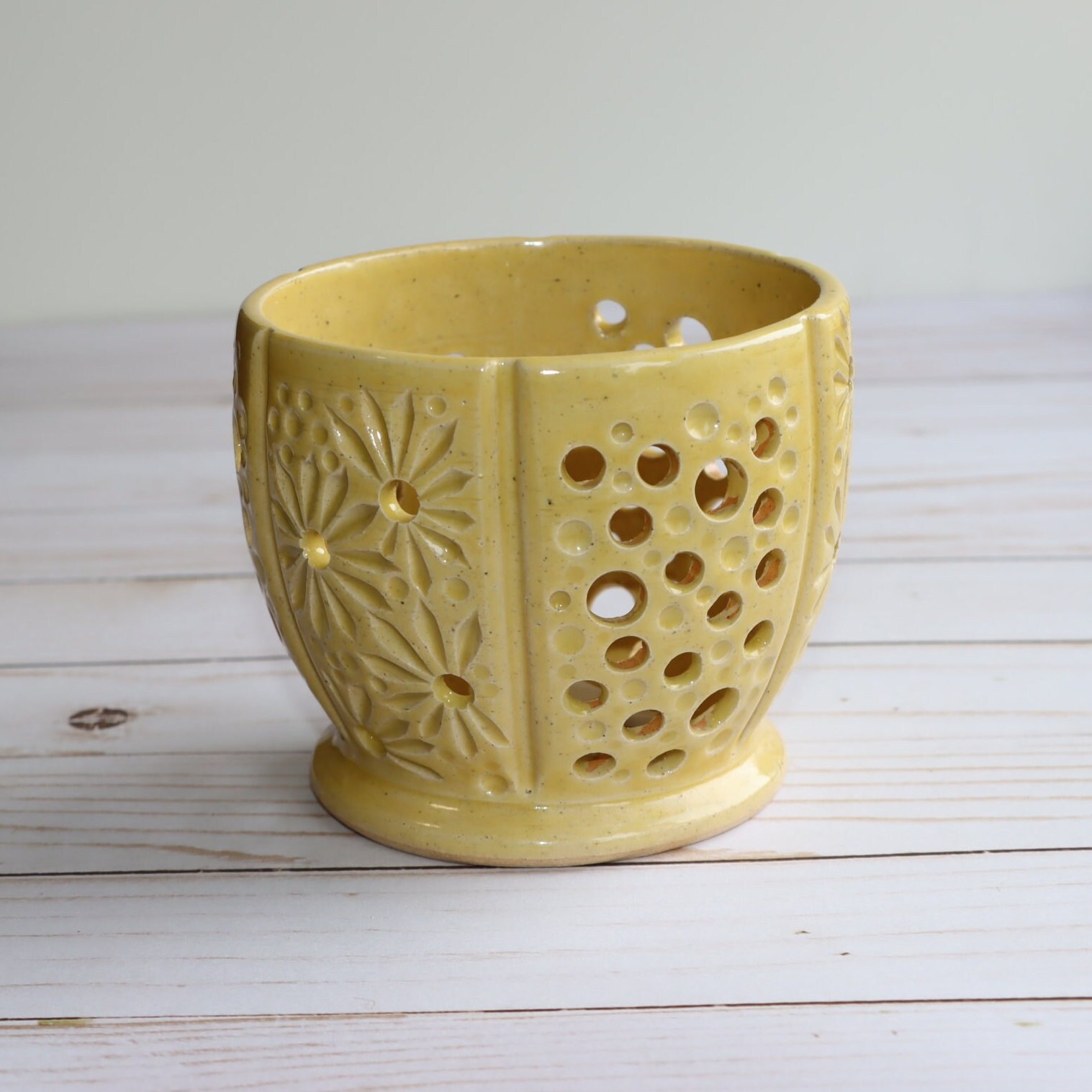 Handcrafted Stoneware Luminary, Wheel Thrown Pottery, Unique Accent ...