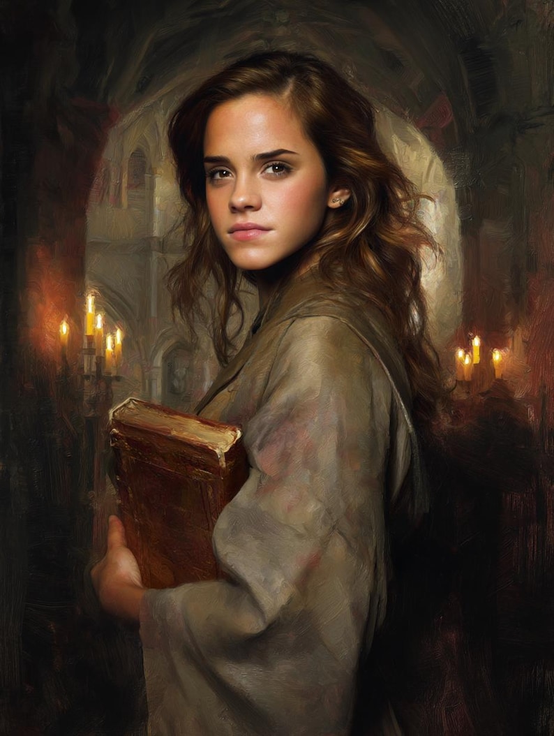 Renaissance Style Hermione Granger Portrait | Digital Download Wall Art ...