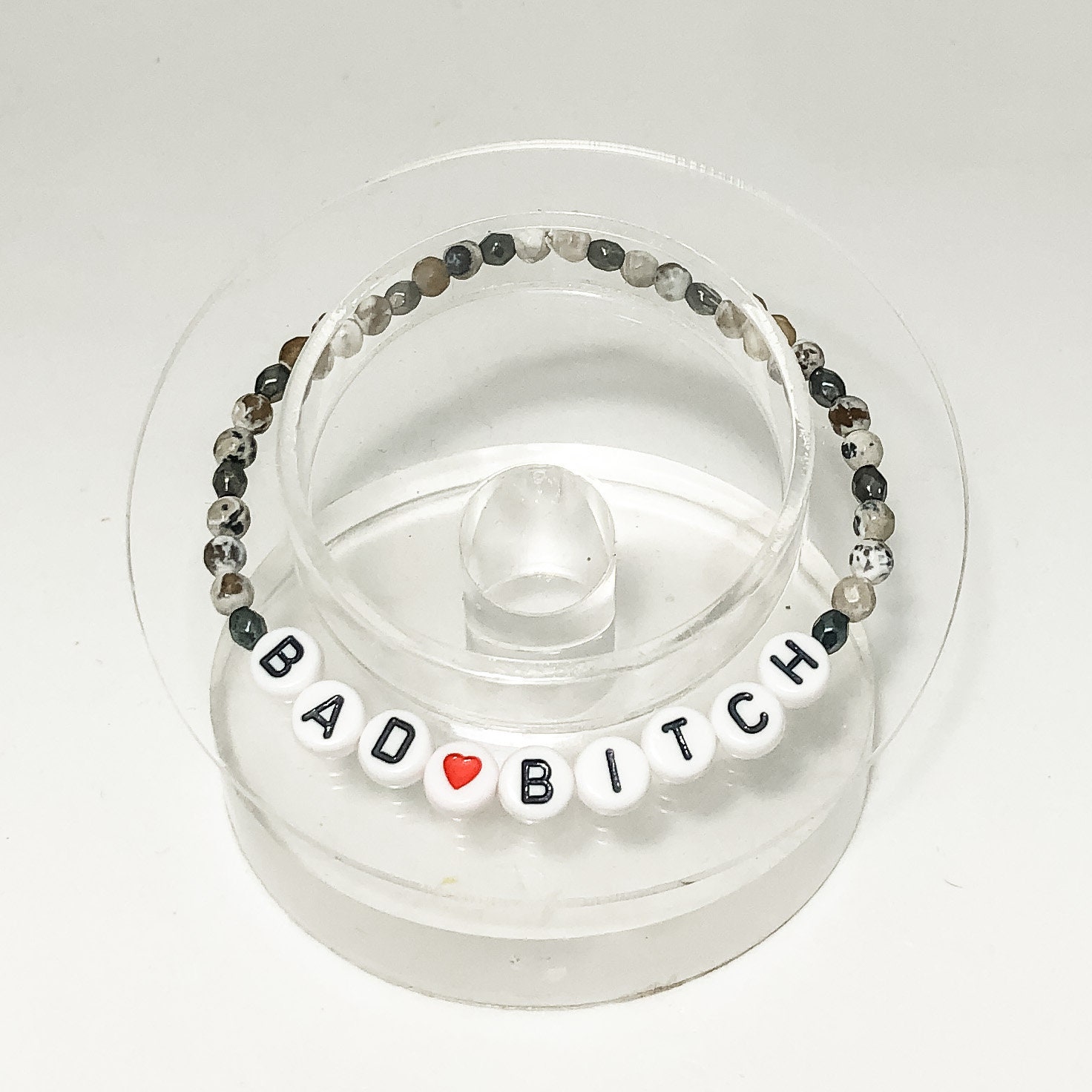 Bad Bitch Gemstone Bracelet Letter Bracelet Curse Word Bracelet Swear ...