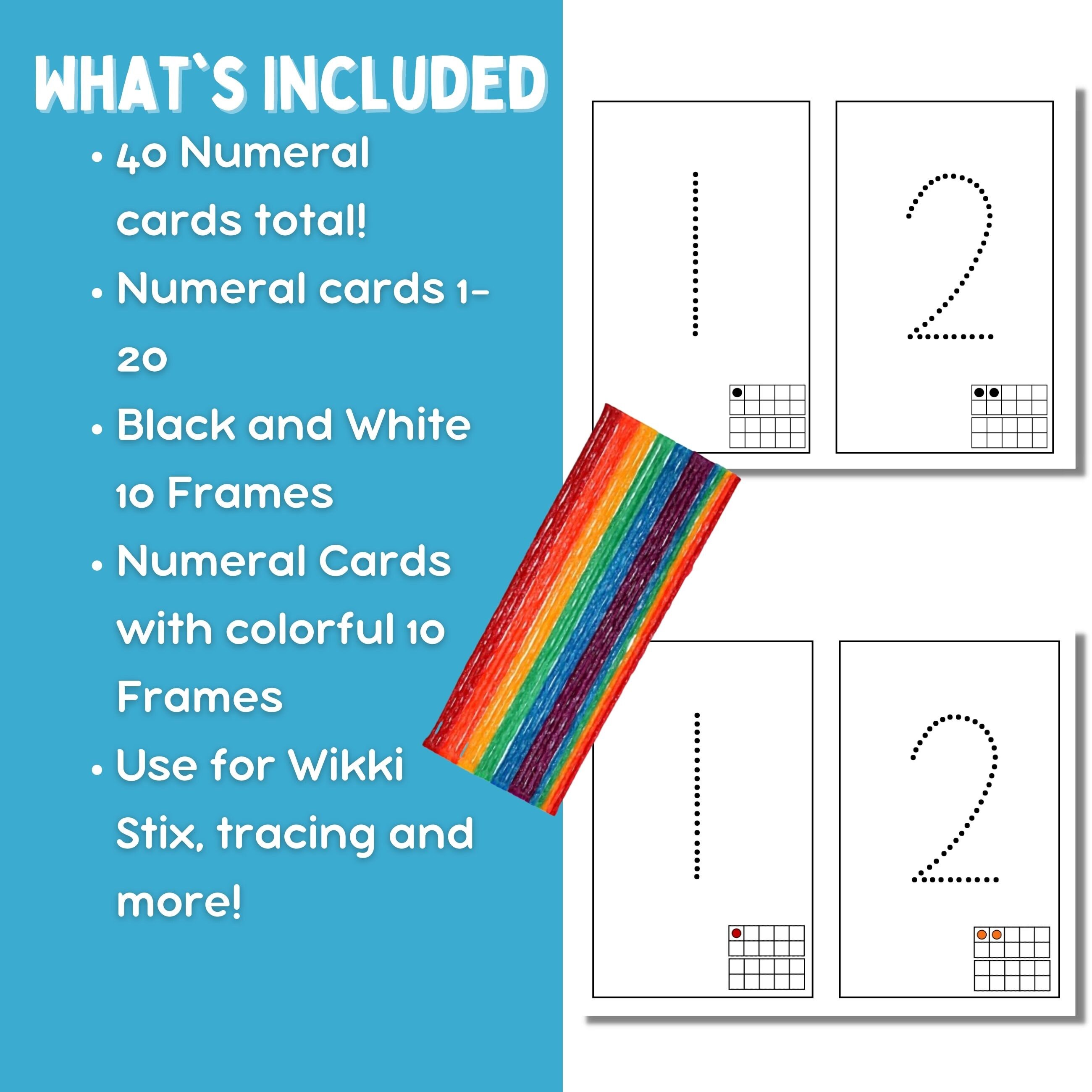 Wikki Sticks Number Mats | Kindergarten Math | Number Learning ...