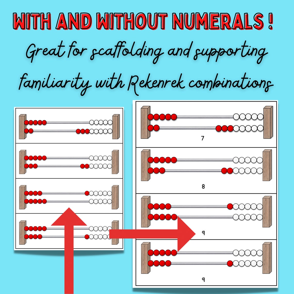 Rekenrek Quick Image Multipurpose Flash Cards - Etsy