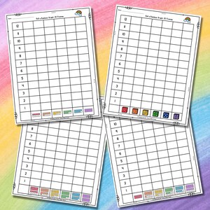 Roll a Rainbow Graph | Graphing Worksheet | Math Activity Center - Etsy