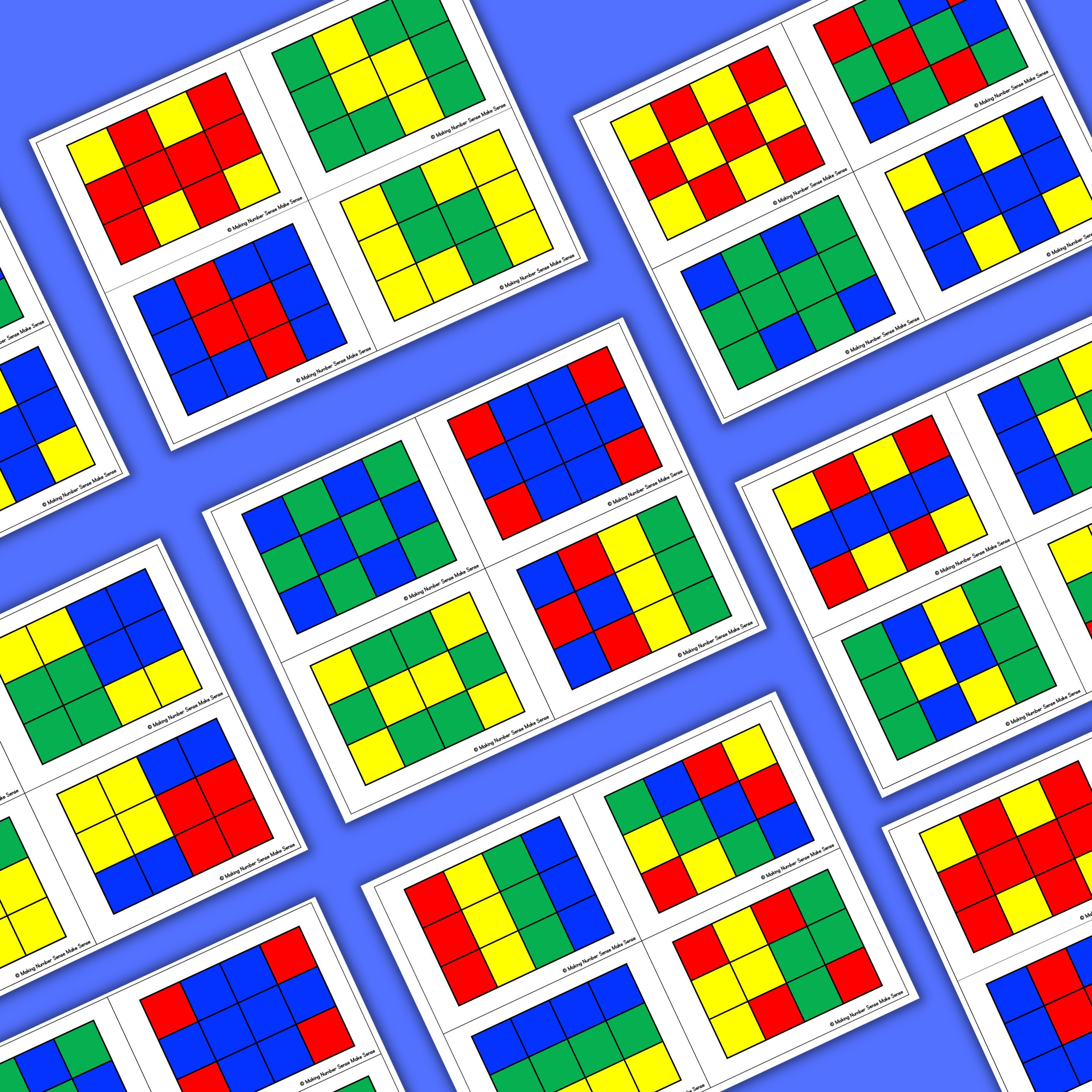 Inch Tile Activity Center Math Task Cards 4x3 | Math Station ...