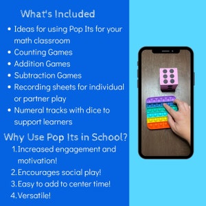 Pop It Math | Counting, Addition and Subtraction Independent and ...