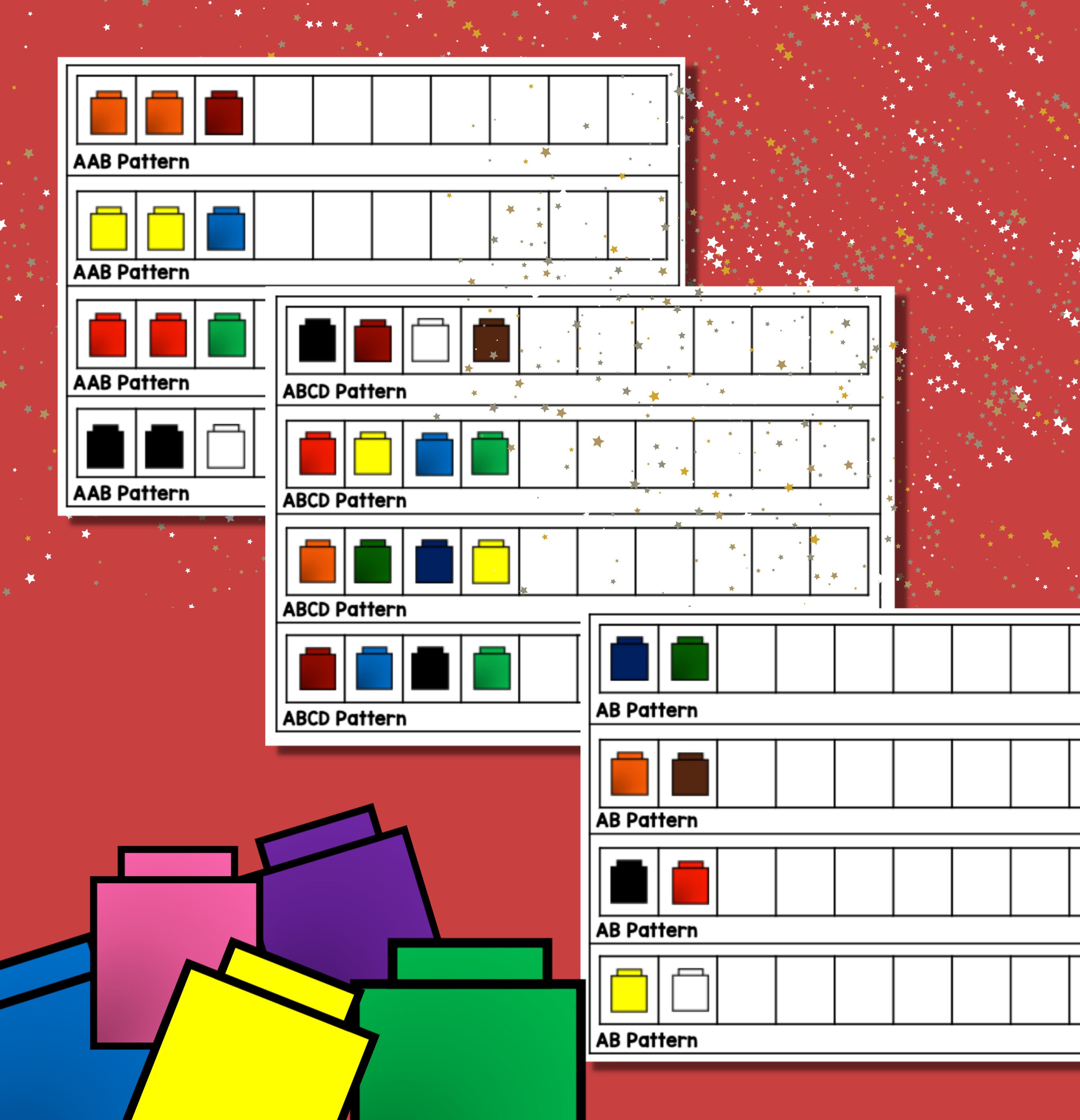 Unifix Cube Patterns Math Pattern Center Preschool Math Center ...