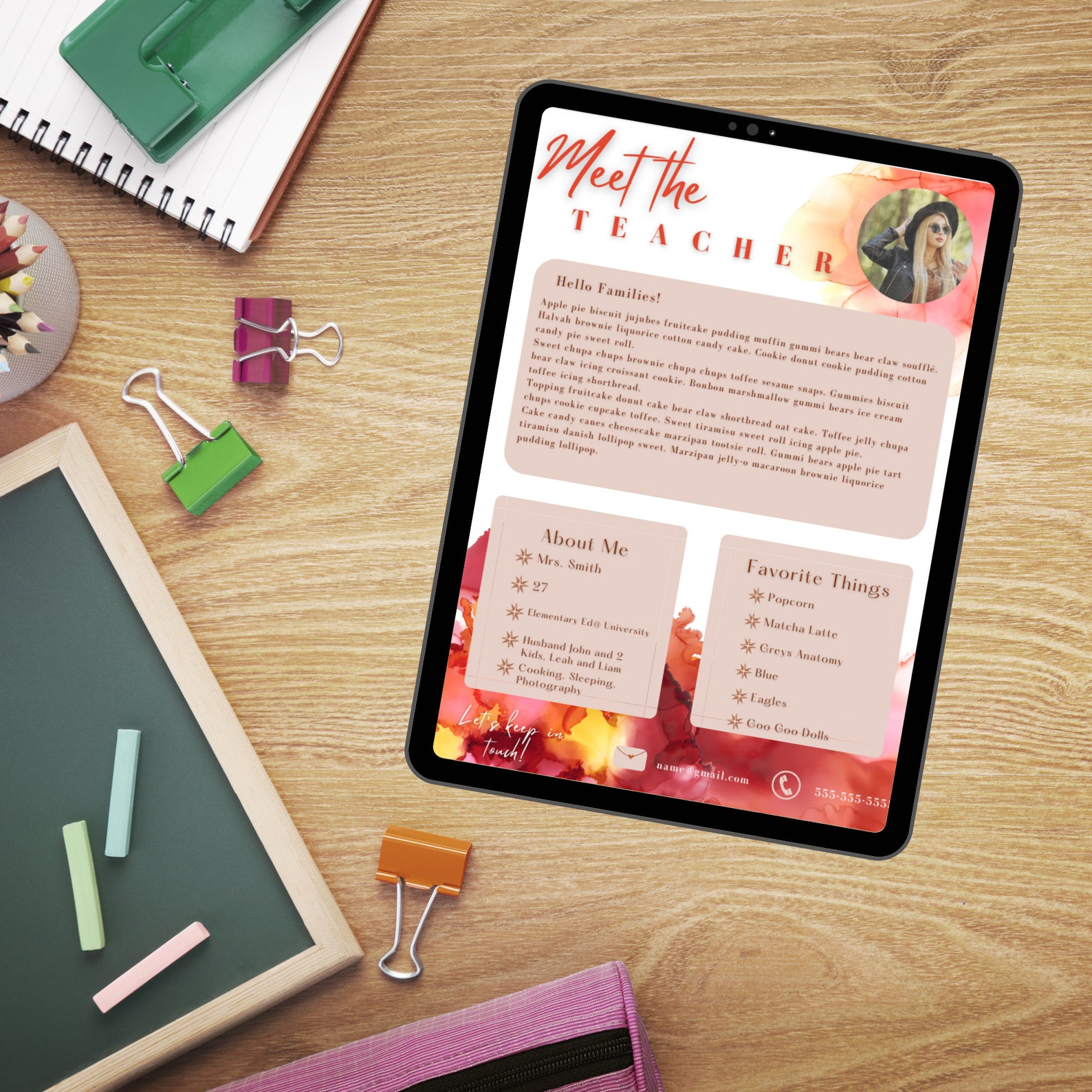 Colorful Meet the Teacher and Email Signature Template Bundle - Etsy