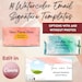 Colorful Email Signature Bundle Rainbow Watercolor Editable in Canva - Etsy