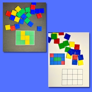 Inch Tile Activity Center Math Task Cards 4x3 | Math Station ...