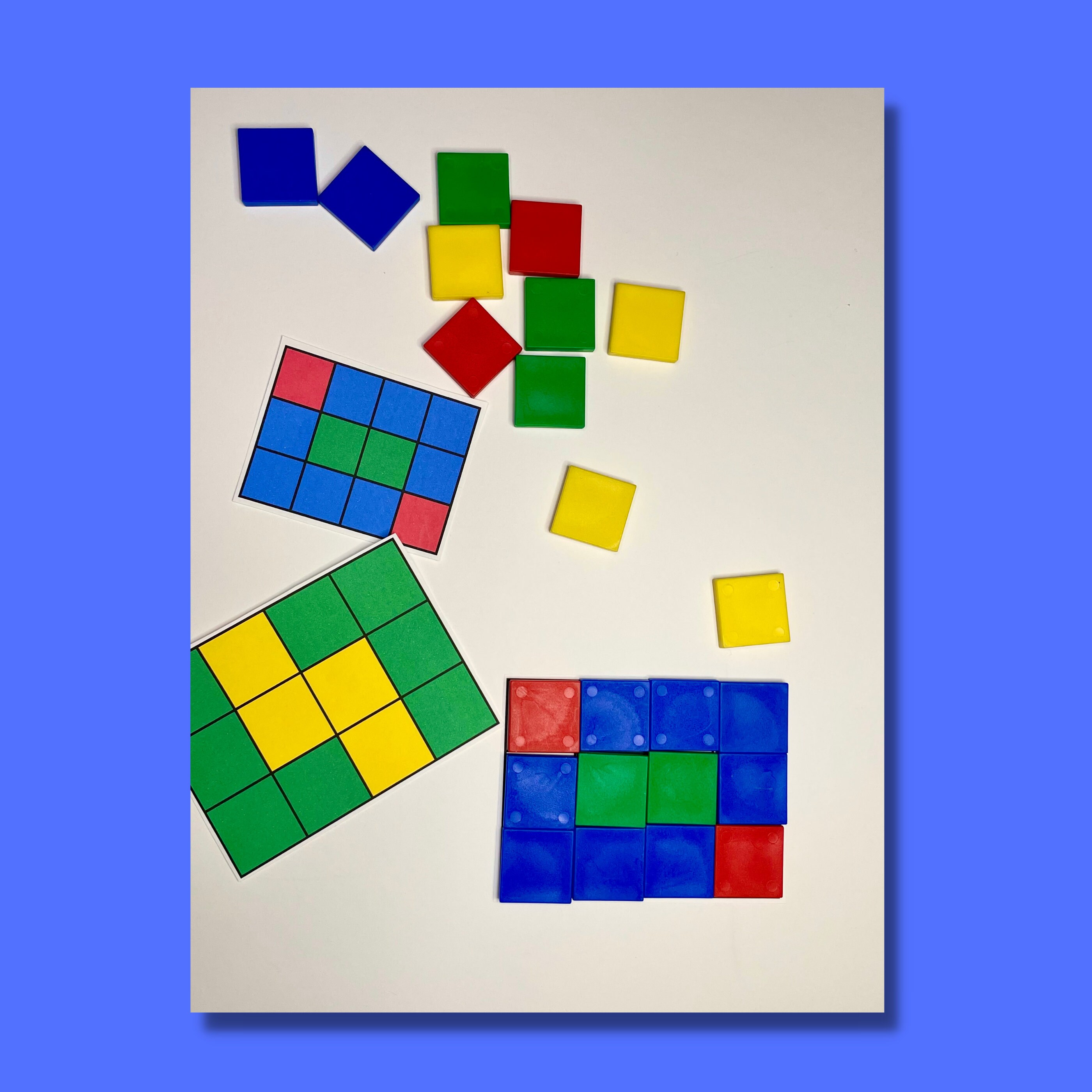 Inch Tile Activity Center Math Task Cards 4x3 | Math Station ...