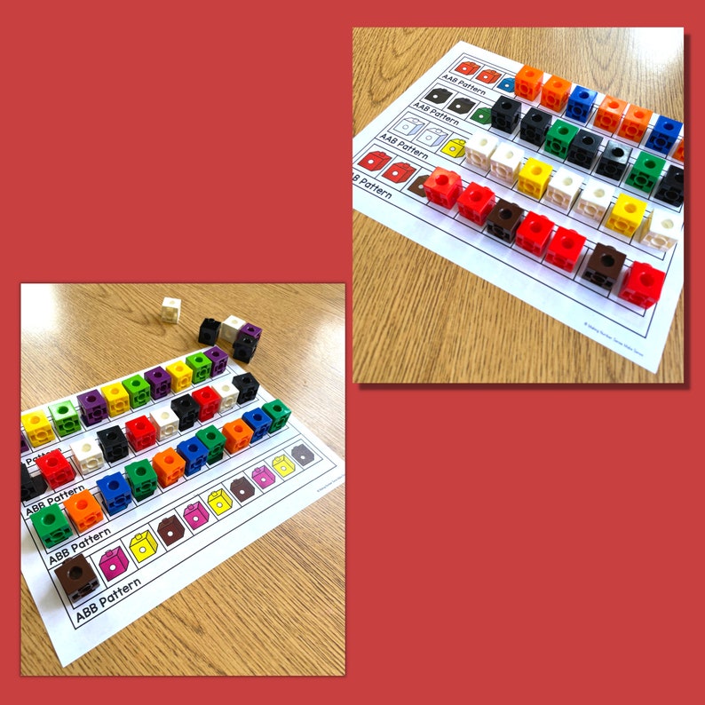 Connecting Cube Patterns | Pattern Center | Patterns Preschool Math ...