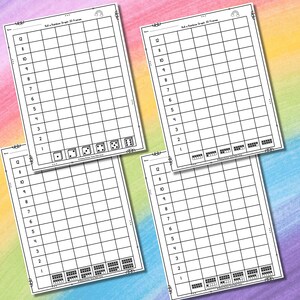 Roll a Rainbow Graph | Graphing Worksheet | Math Activity Center - Etsy