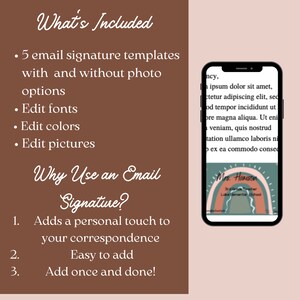 Boho Inspired Email Signature Template for Teachers and Professionals ...