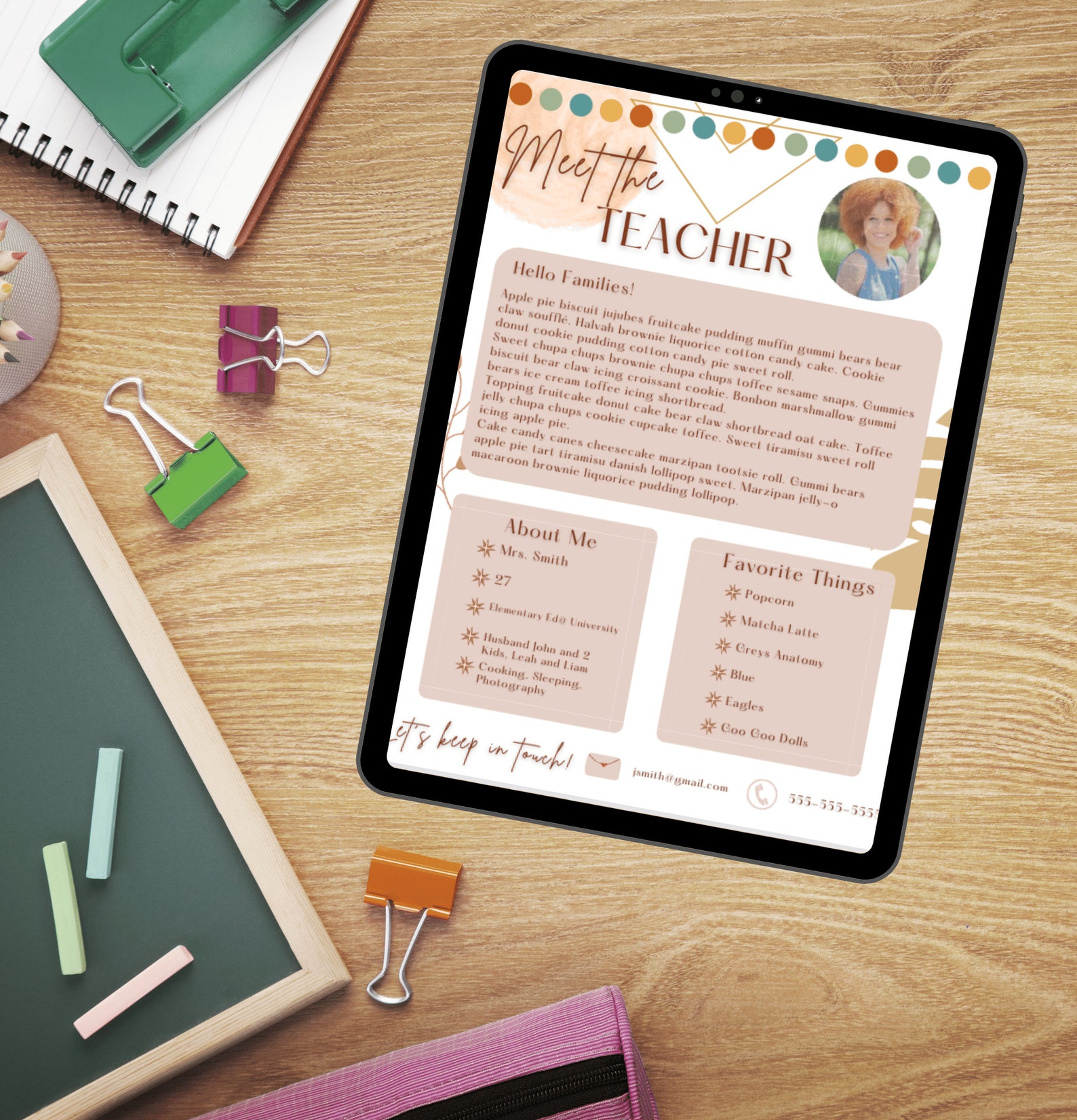 Boho Meet the Teacher Template | Boho Email Signature Templates ...