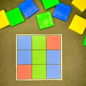 Inch Tile Activity Center Math Task Cards | Math Station | Preschool ...