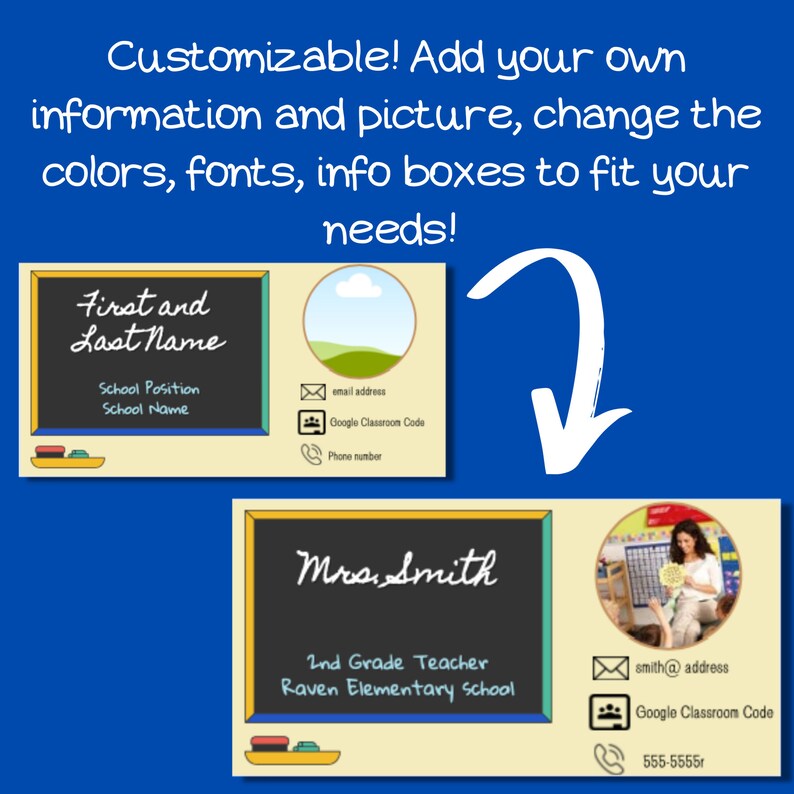 Email Signature Templates for Teachers| Editable | Customizable - Etsy