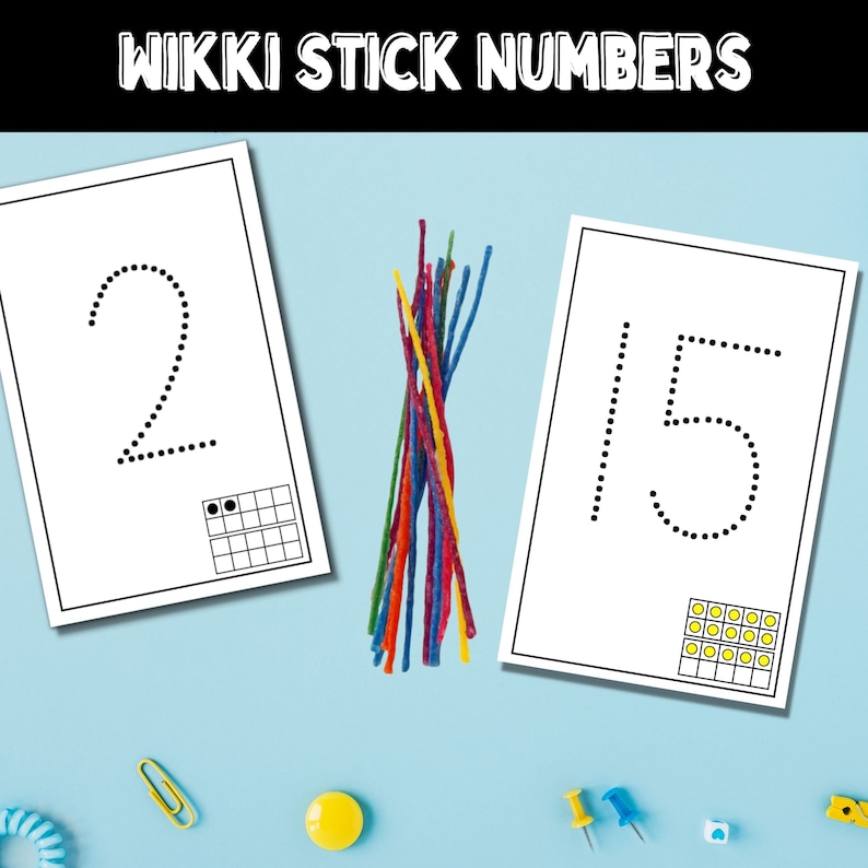 Wikki Sticks Number Mats | Kindergarten Math | Number Learning ...