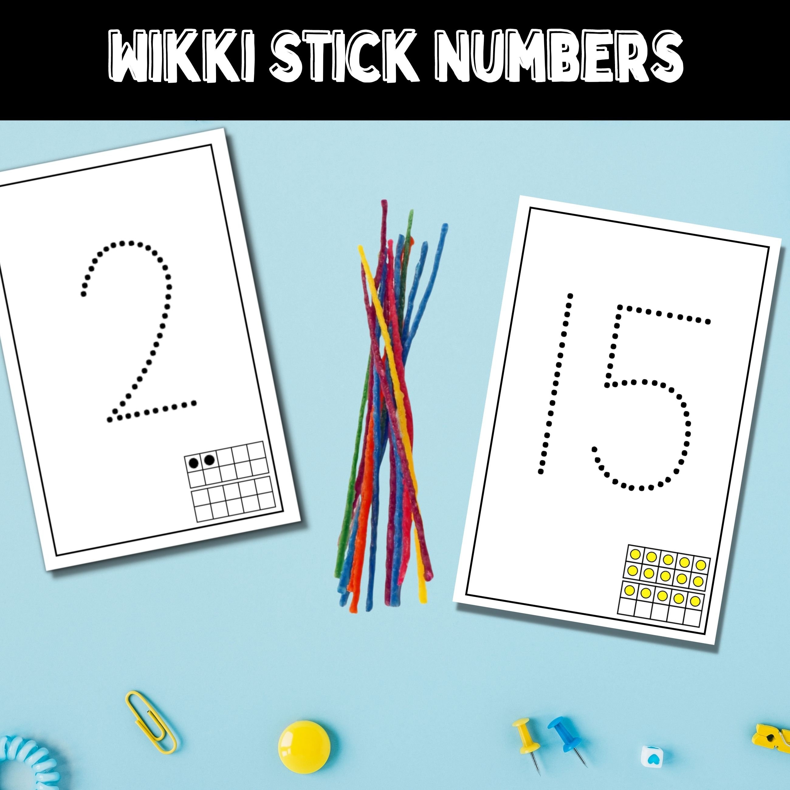 Wikki Sticks Number Mats | Kindergarten Math | Number Learning ...