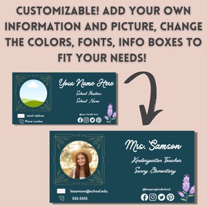 Boho Meet the Teacher Template | Boho Email Signature Templates ...