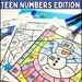 Winter Color by Number - Counting to 20 Teen Numbers and Subitizing ...
