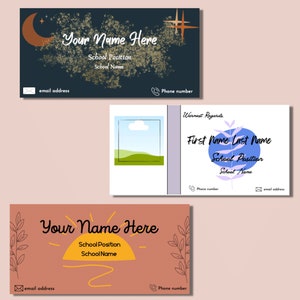 Boho Inspired Email Signature Template for Teachers and Professionals ...