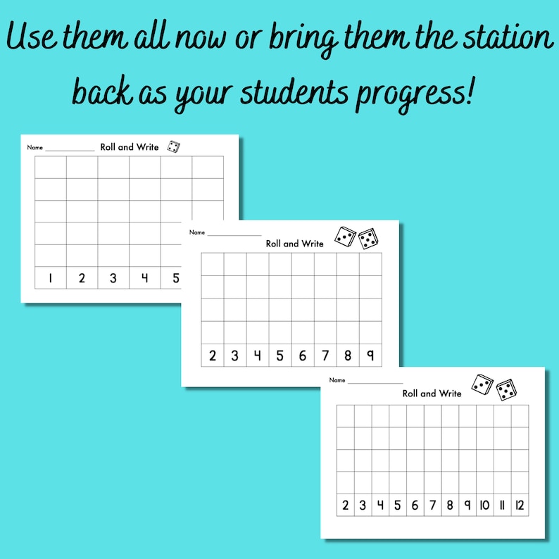 Roll and Write| Number Writing , Number Tracing, Number Counting With ...