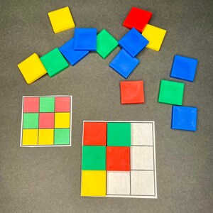 Inch Tile Activity Center Math Task Cards | Math Station | Preschool ...