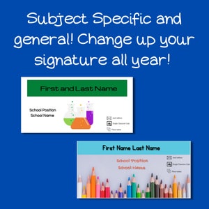 Email Signature Templates for Teachers| Editable | Customizable - Etsy