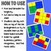 Inch Tile Activity Center Math Task Cards 4x3 Math Station Preschool ...